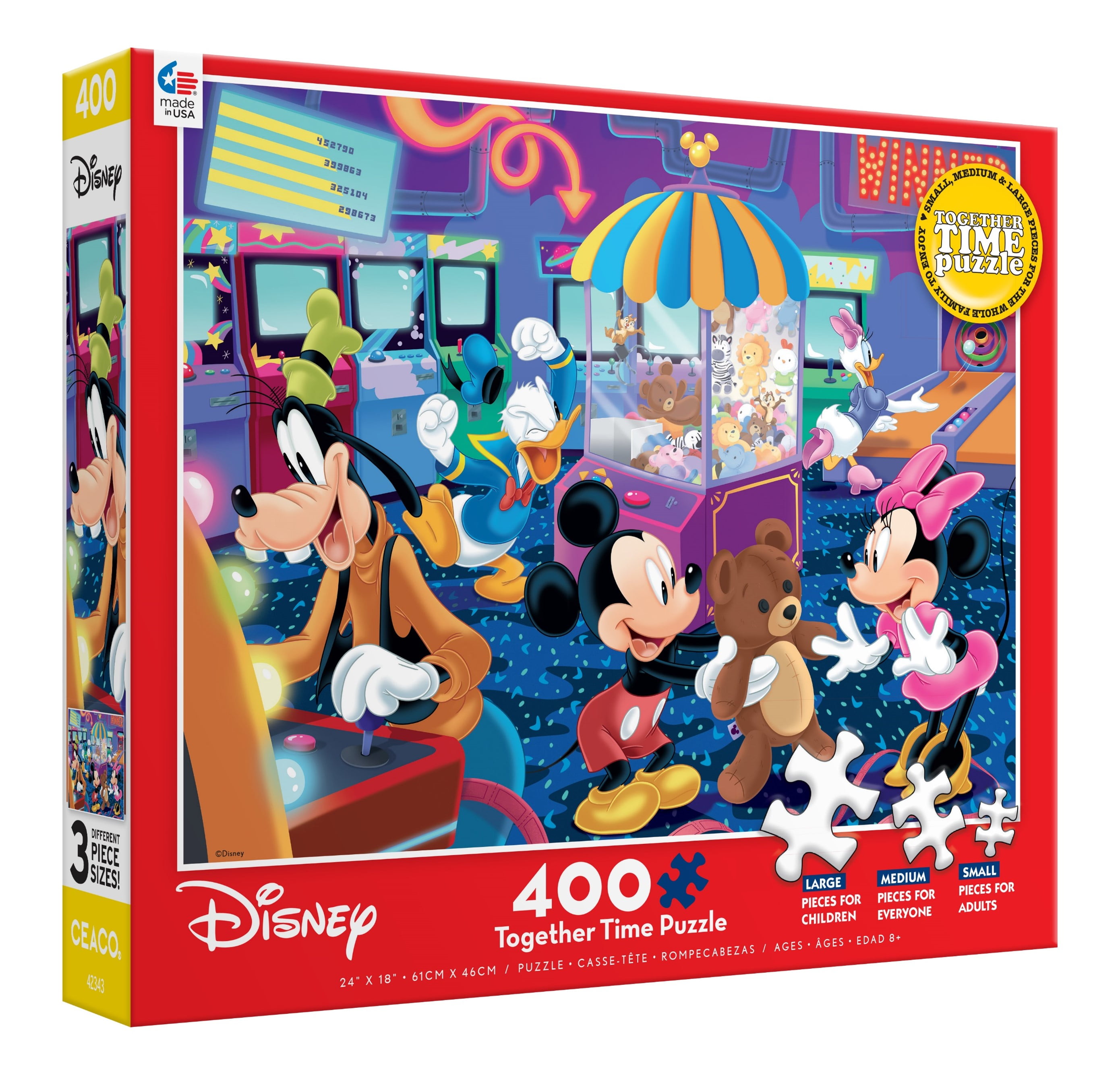 Ceaco 400-Piece Disney Together Time Arcade Interlocking Jigsaw Puzzle ...