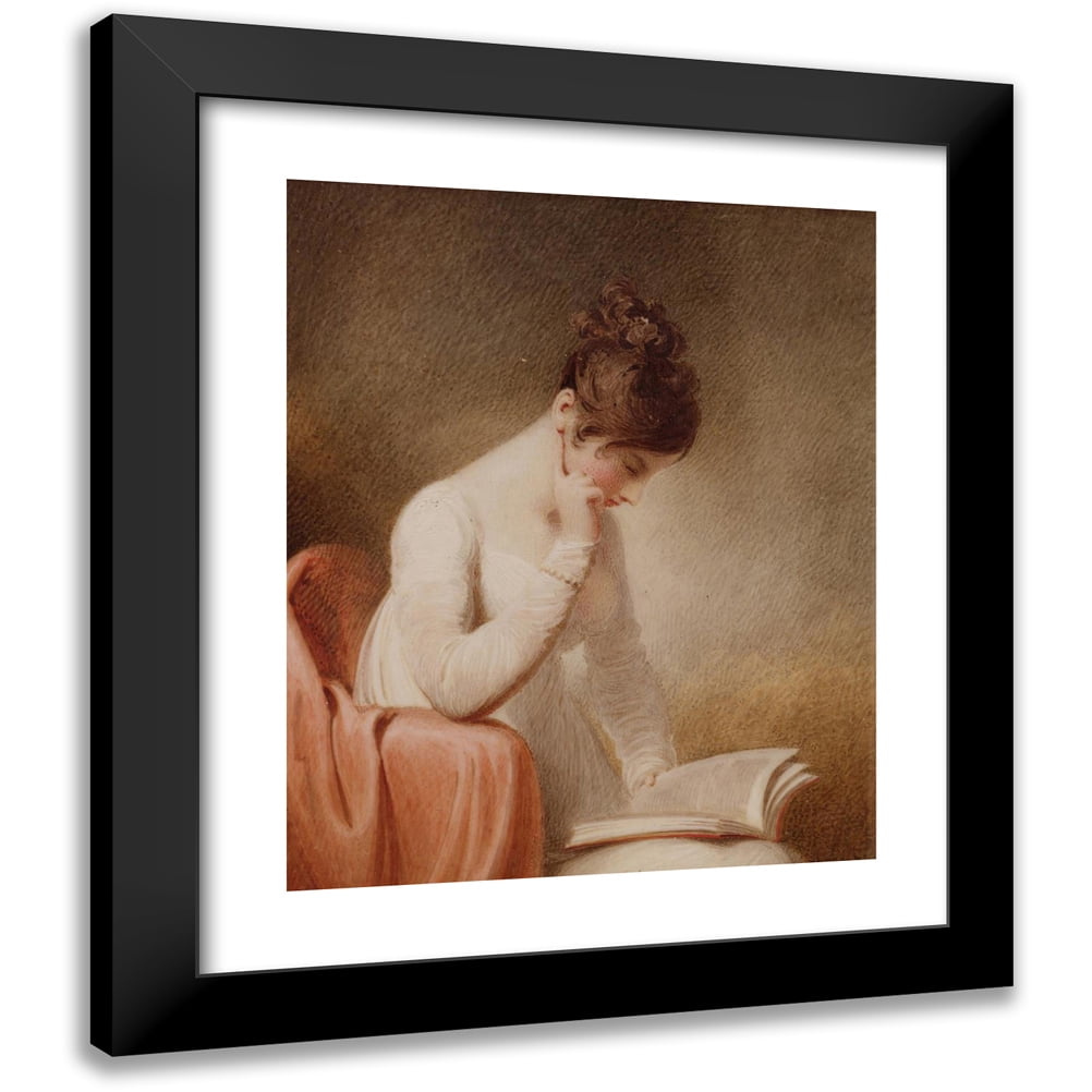 William Wood 12x14 Black Modern Framed Museum Art Print Titled - An Interesting Story (Miss Ray ...