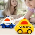 4 PCS Kid's Push & Go Cars with Lights & Sounds, Includes Police Car ...