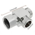 3 Way Brass Diverter Valve T Adapter Connector With Sealing Ring For