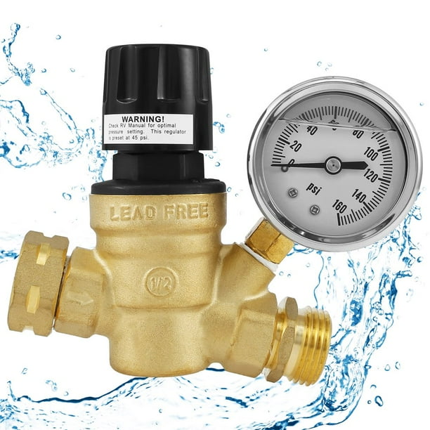 AMERTEER RV Water Pressure Regulator Professional Pressure Reducing ...