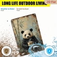 8x12 Inches Rustic Painterly Panda Bear with Tea Cup and Bamboo Forest ...