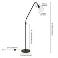 Evelyn&Zoe Challice Arc Floor Lamp with Glass shade in Blackened Bronze ...