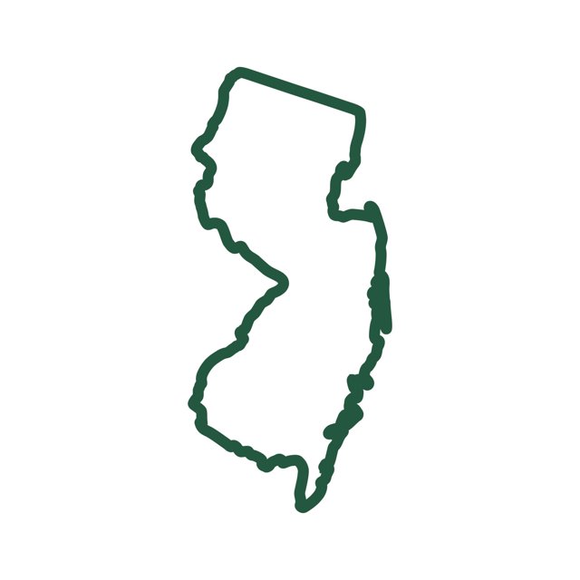 New Jersey Outline Sticker Decal Die Cut - Self Adhesive Vinyl ...