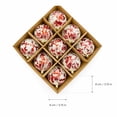 9 Pack 8cm Black Water Ink Christmas Ornaments, Shatterproof Plastic ...