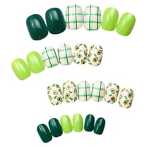 RAGUPEL 2026 New 24Pcs Press on Nails for Kids,Avocado Green Series ...