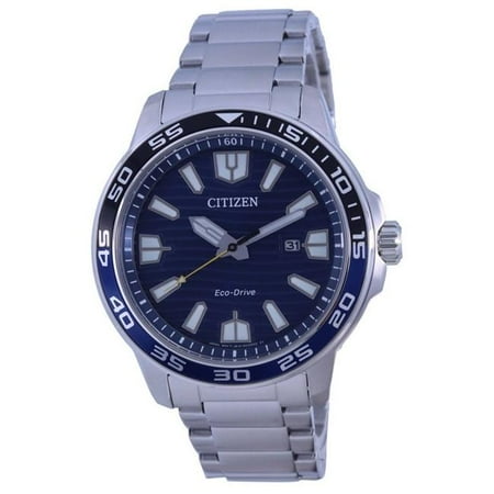 Citizen AW1525-81L Blue Dial Stainless Steel Eco-Drive 100M Men Watch ...