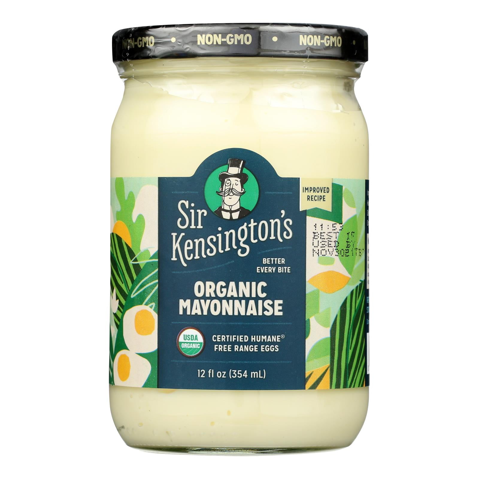 (6 Pack) Sir Kensington's Organic Condiment Mayonnaise, 12 Fl Oz Jar ...