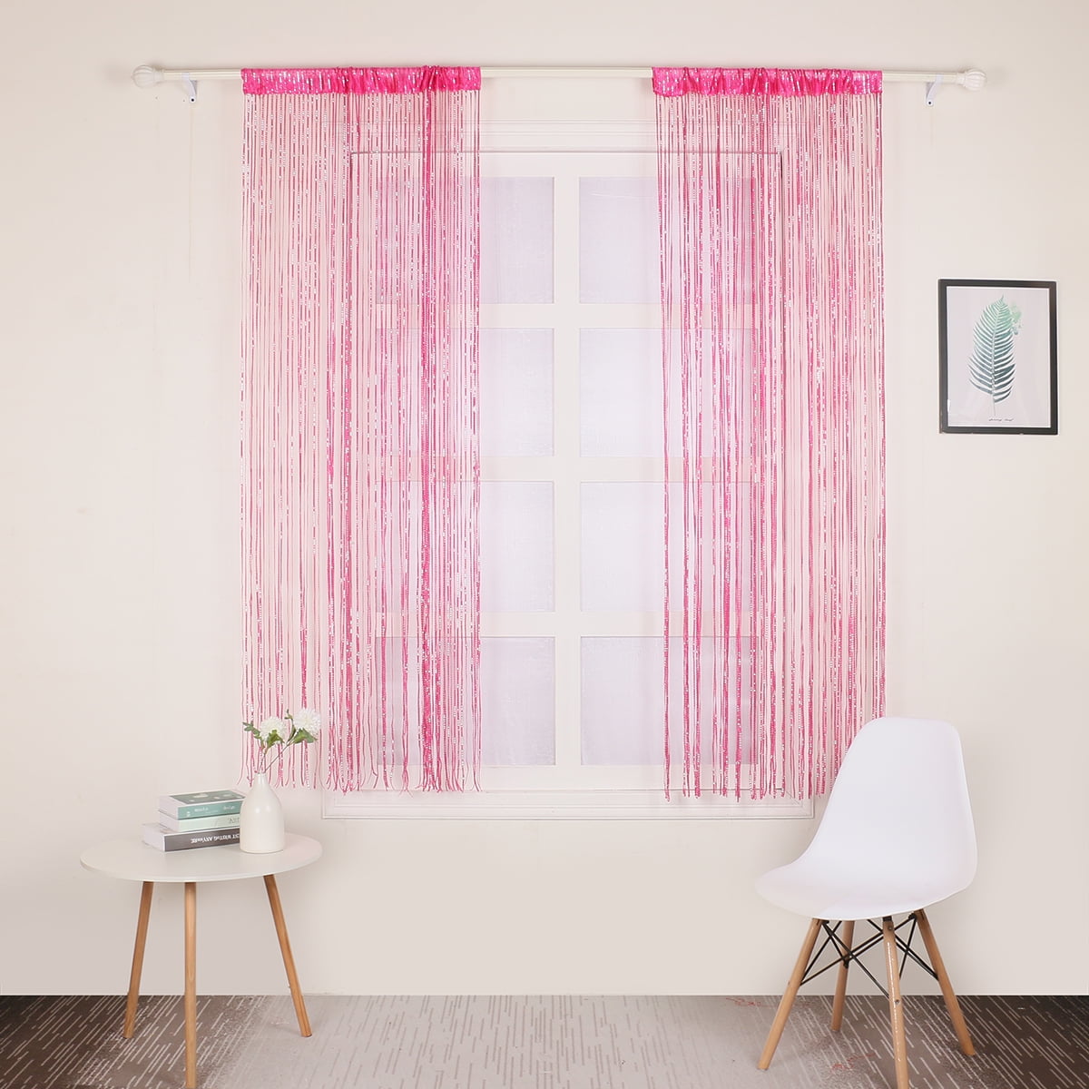 DYstyle Door Window Panel Shiny Tassel String Curtain Dividers Fringe ...