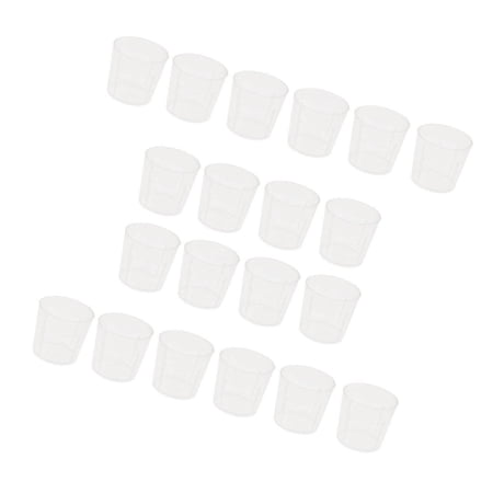 20pcs 20ml Plastic Mini Lab Cylinder Measuring Cup Liquid Measurement ...