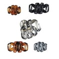 Scunci Multi-Size Claw Clips in Black, Tortoise Shell, Grey Plastic ...