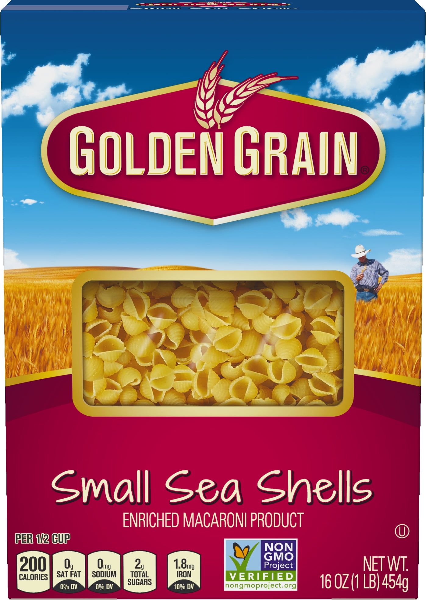 Golden Grain Small Sea Shells, 16 oz - Walmart.com