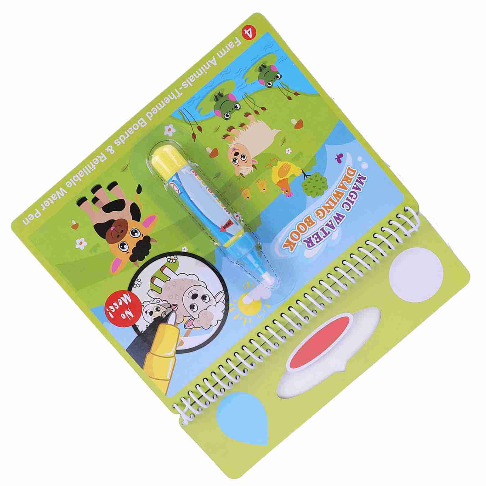 Magic Water Drawing Book for Kids Reusable Water Coloring Book with ...
