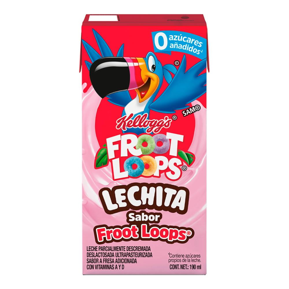 Leche Kellogg's Froot Loops deslactosada sabor a fresa 190 ml | Walmart en línea