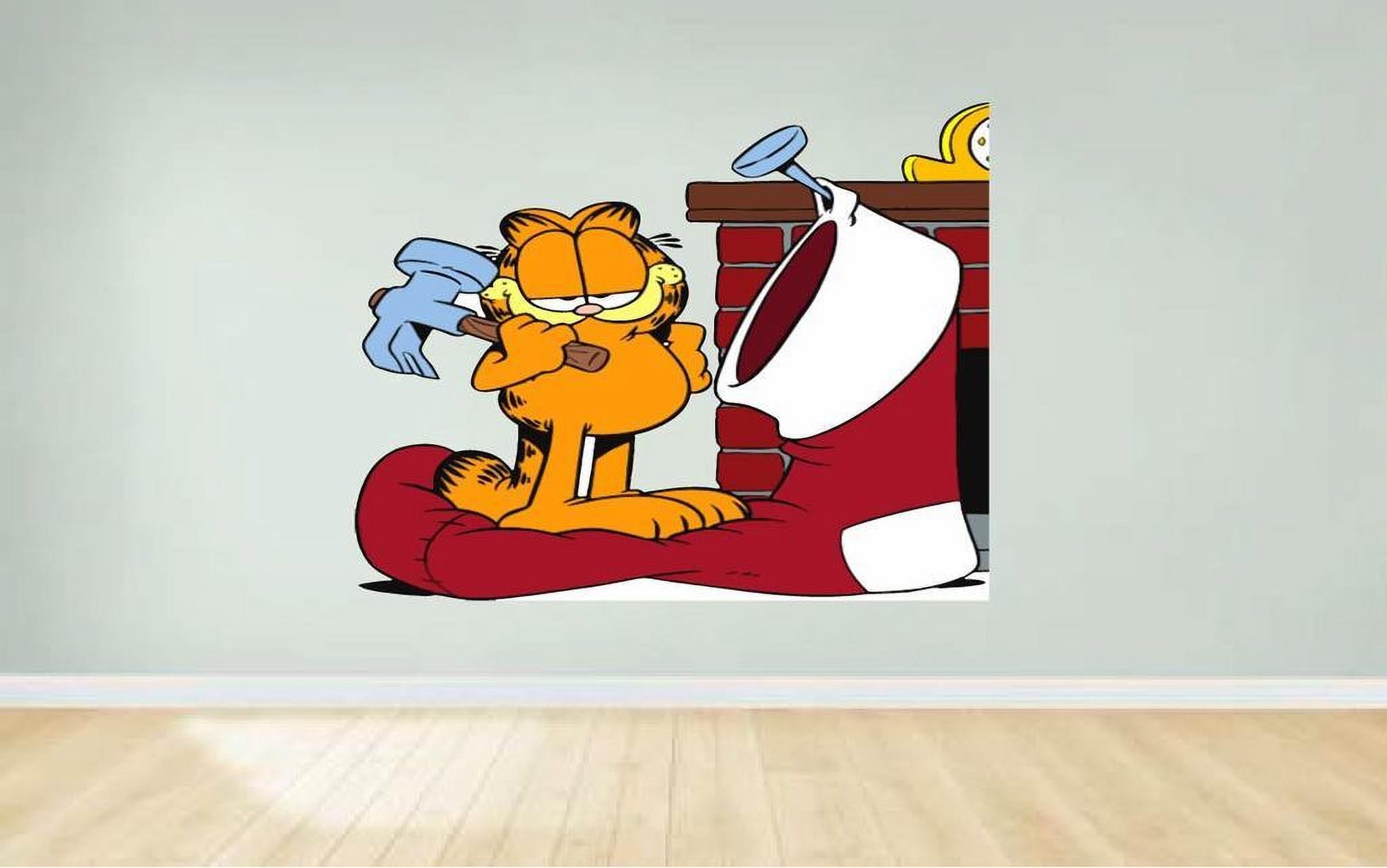 Garfield The Cat Christmas Designs Cartoon Character Wall Art Sticker ...