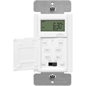 Honeywell Home RPLS740B1008 Econoswitch 7-Day Programmable Light Switch ...