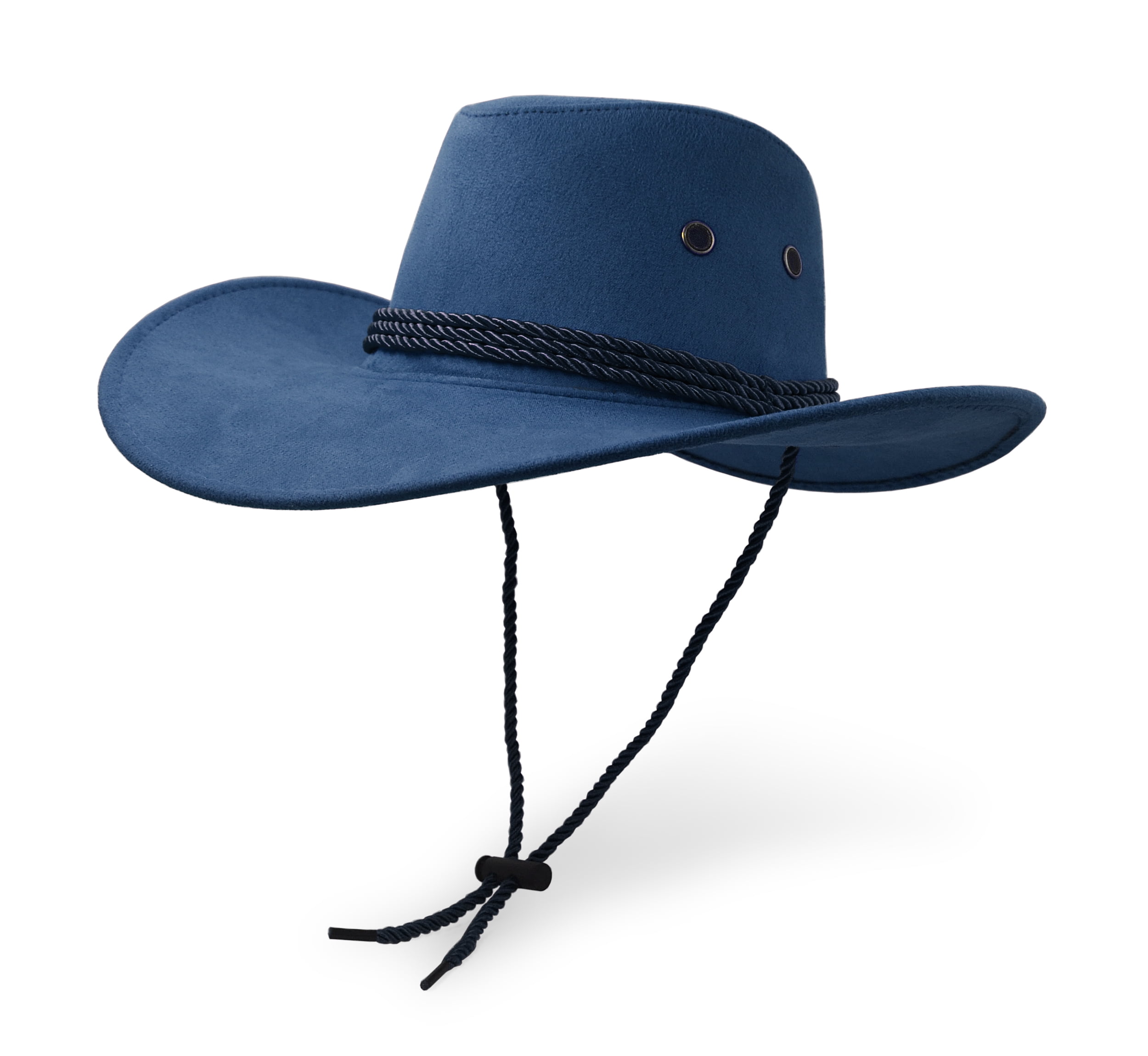 Cowboy Hat, Sun Hat Faux Felt Leather Suede Travel Cap Western Hat ...