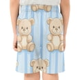 BZSMCE Adjustable Drawstring Casual Shorts With Teddy Bear Blue and ...