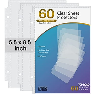 Comix 500-Pack Clear Sheet Protectors for 3 Ring Binders, Plastic ...