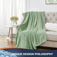 "Walensee Luxury Velvet Plush Sage Green Throw Blanket, Super Light ...