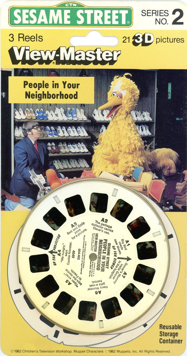 People in Your Neighborhood - Sesame Street -Classic ViewMaster 3 Reel Set on Card - Walmart.com
