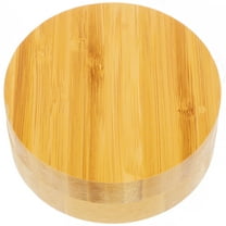 White Stoneware Salt Box 4.5x3.25x3.5 with Bamboo Lid - Walmart.com