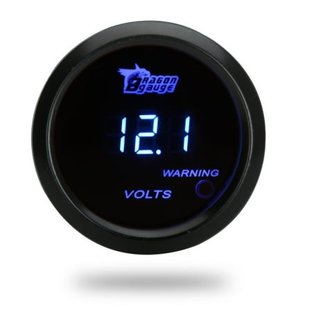 Digital Voltage Meter Gauge for Auto Car 52mm 2in LCD 0~15V Warning ...