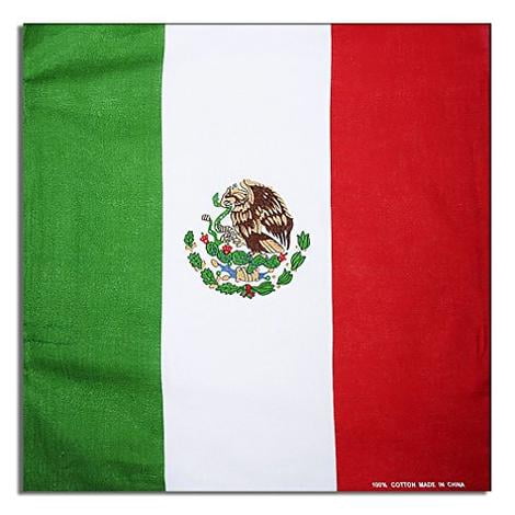 Basico 100% Cotton Head Wrap Bandanas 12 Pack (Mexico Flag) - Walmart.com