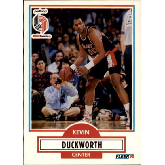 1990-91 Fleer #155 Kevin Duckworth NBA Basketball Trading Card ...
