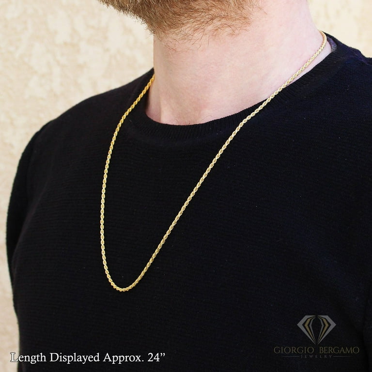 outlet sale New 14K Franco Chain Necklace Real Gold Plated