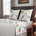 Bed Runner for King Size Bed, Middle Century 3 Pcs Bedding Runner Set ...