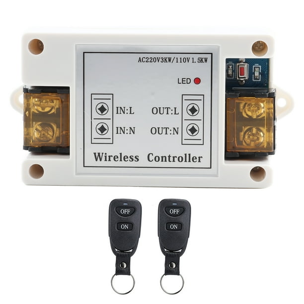 Wireless Controller, Remote Control Switch 20m Distance 40A Relay Easy ...