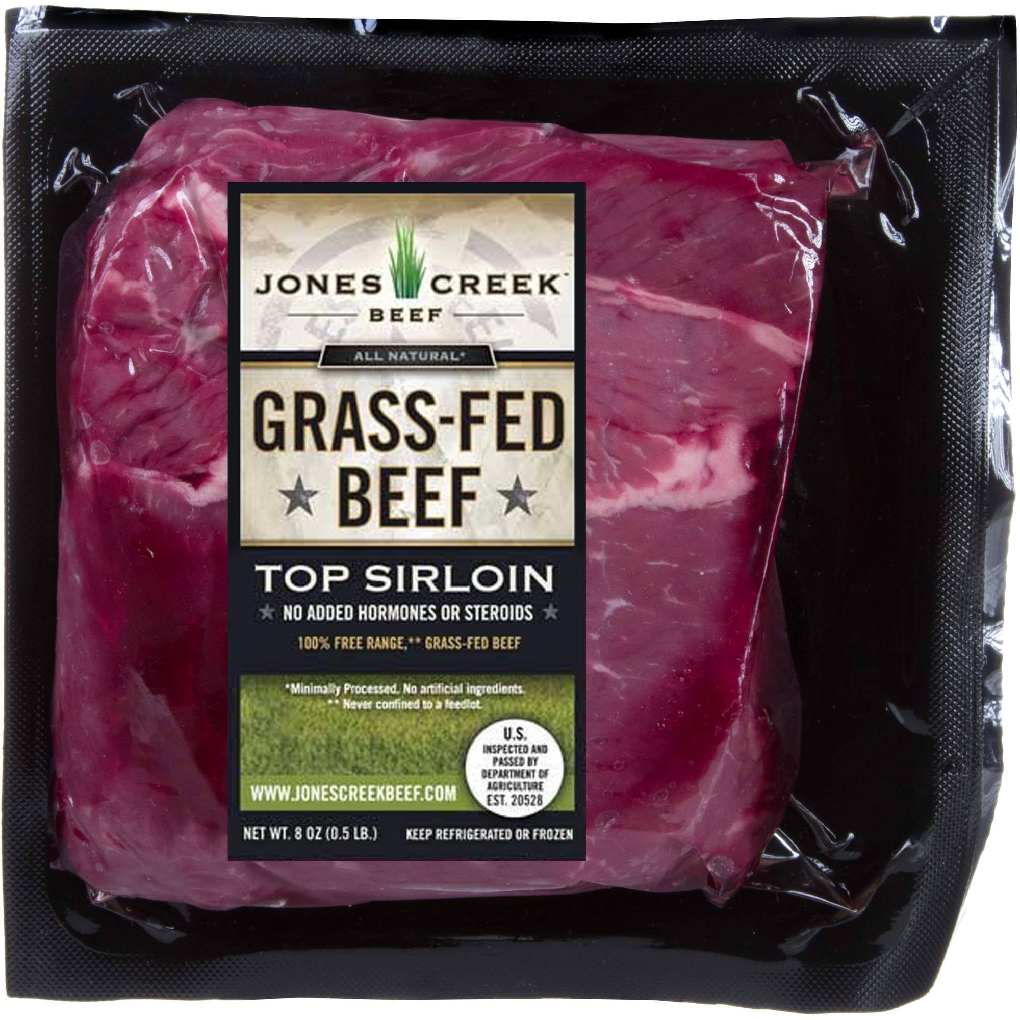 Grass-Fed Beef Top Sirloin Steak, 8 oz – BrickSeek