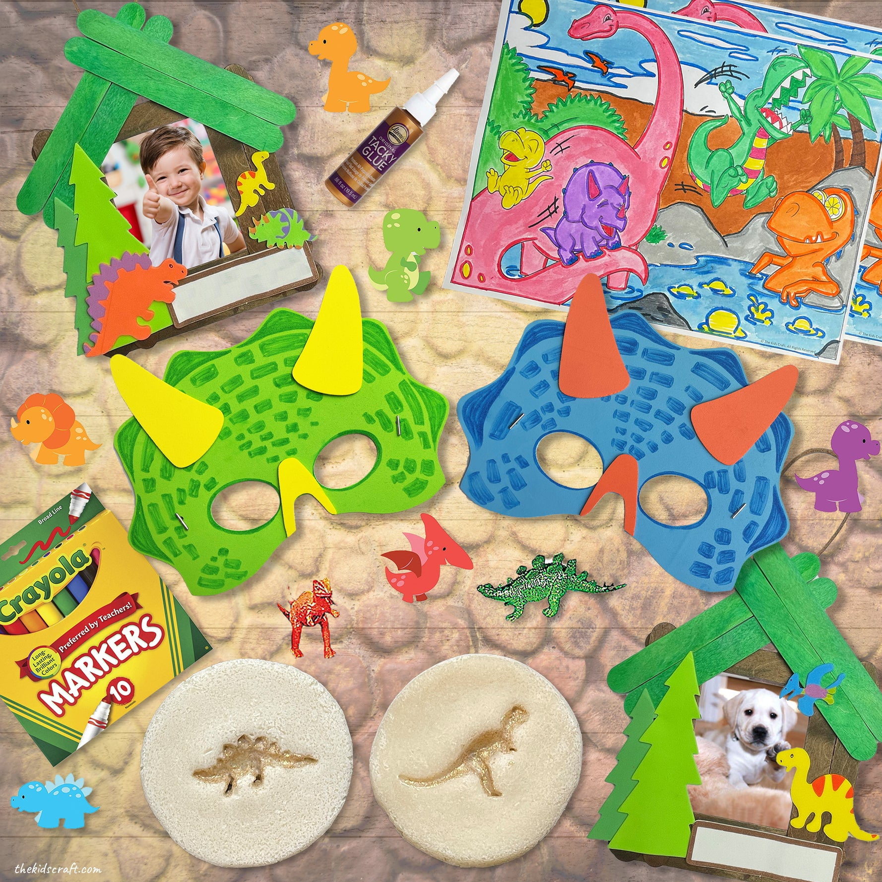 The Kids Craft, The Land of Lucky Saurus, Dinosaur DIY Crafts Box for ...