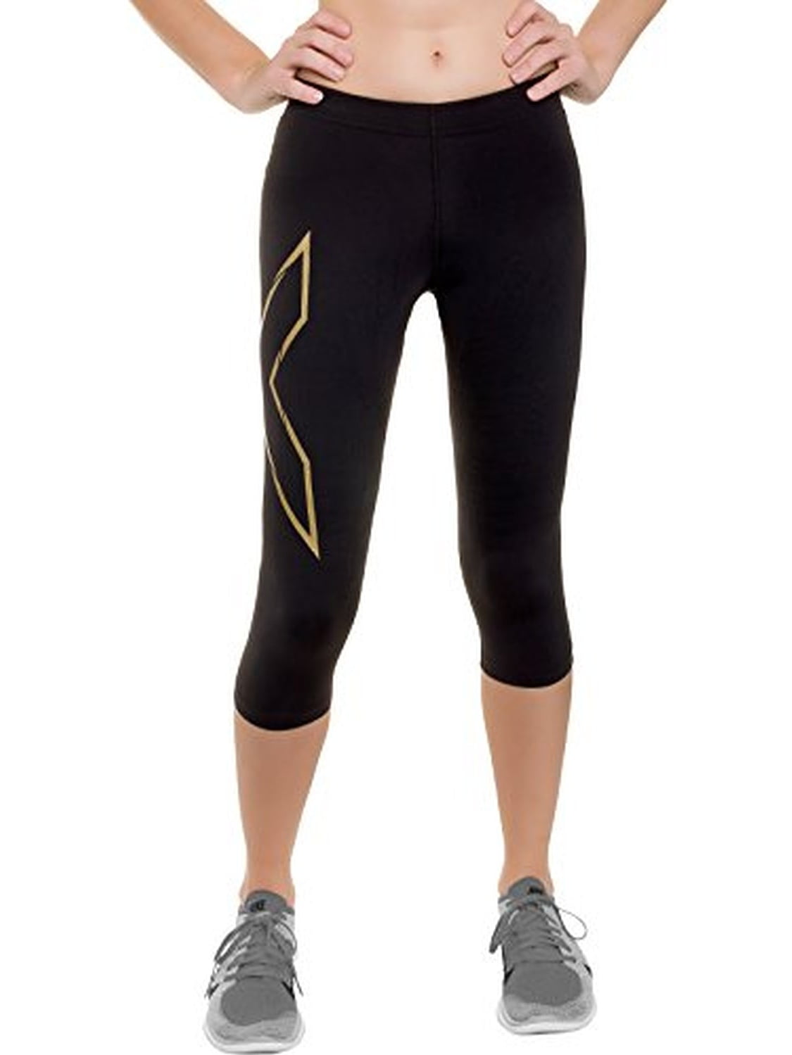 2xu 2xu Womens Mcs Alpine Compression 3 4 Tights Black Gold Xl