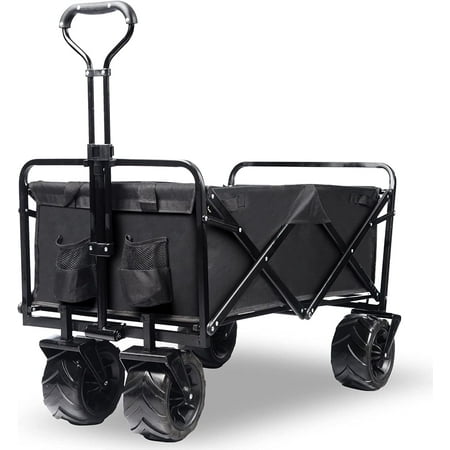 Heavy Duty 220 Lbs Capacity Collapsible Wagon, Outdoor Folding Camping ...