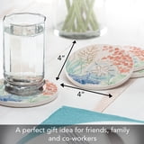 Thirstystone "Seaside Sea Life" 4Pack Round Absorbent Stone Coasters ...