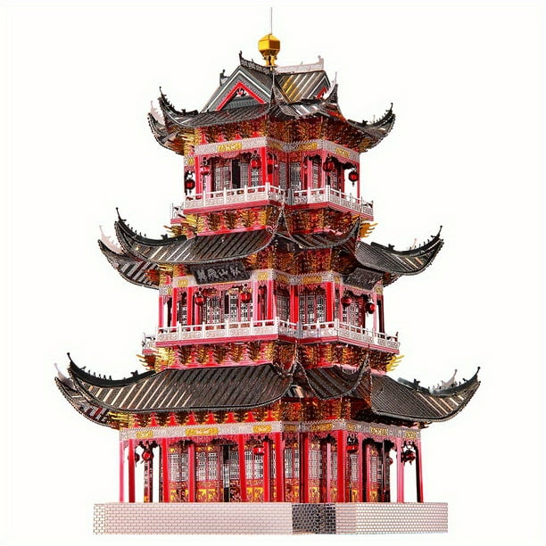 Piececool 3D Metal Puzzle For Adults, Juyuan Tower Metal Model Kits ...