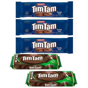 Arnott's Tim Tam DARK MINT Flavor Australian Chocolate Biscuit Cookies ...