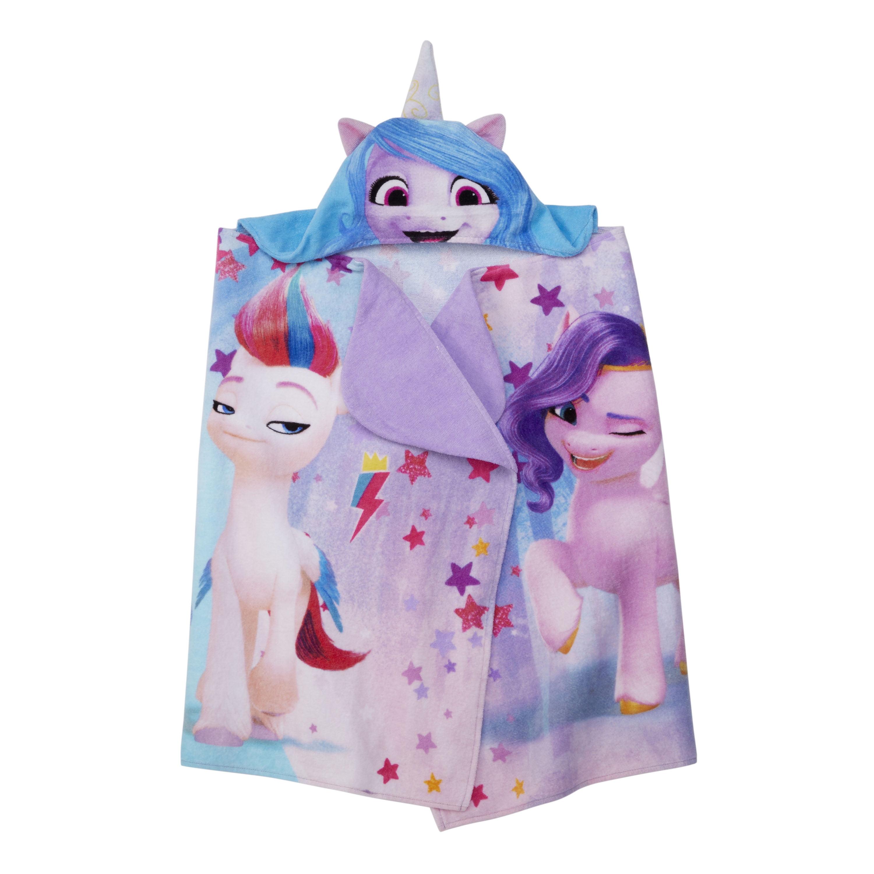 My Little Pony Izzy Kids Hooded Towel, Cotton, Purple, Hasbro - Walmart.com