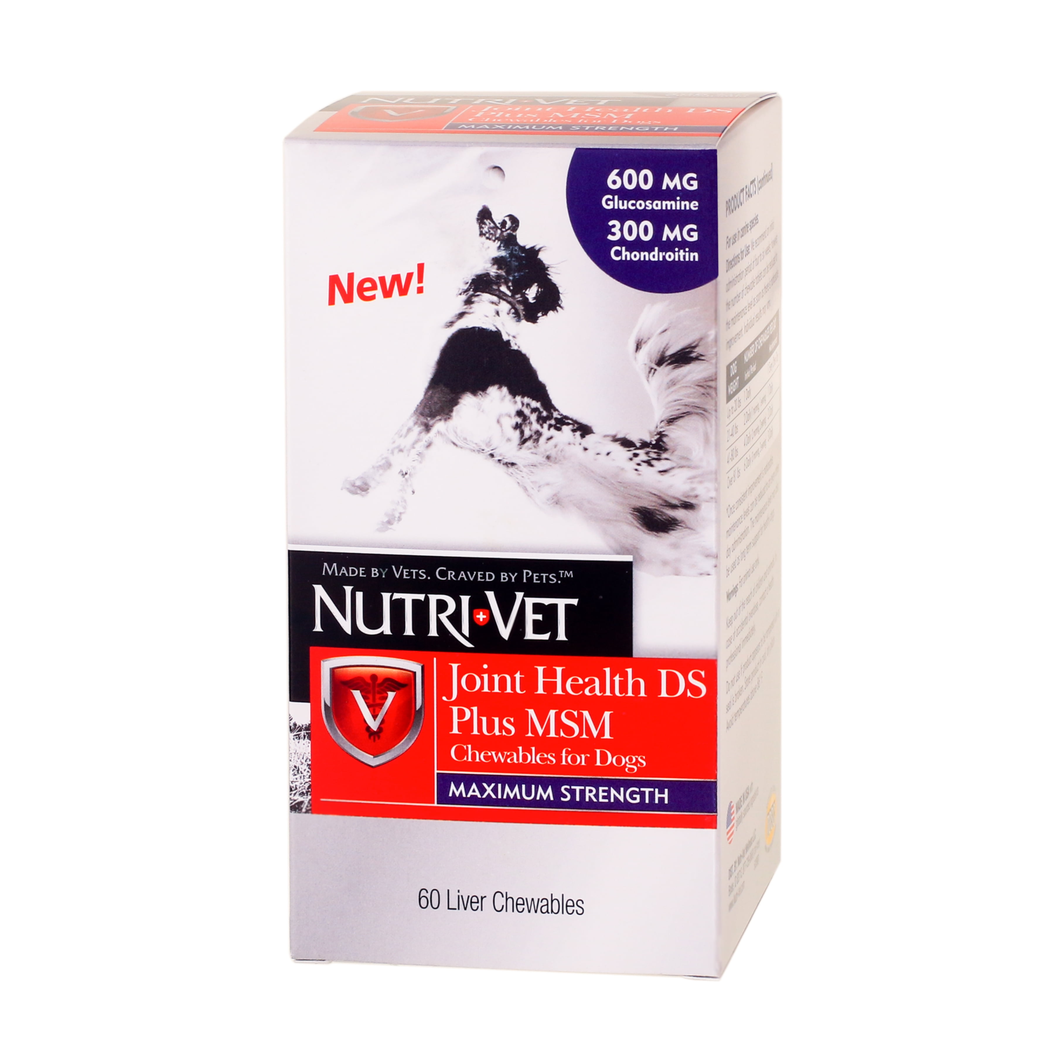 Buy Nutri-Vet Joint Health Plus MSM 60ct - 600mg, 300mg CS, 250 mg MSM ...