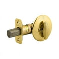 Kwikset 663 One Sided Deadbolt - Thumb Turn Only, Polished Brass ...