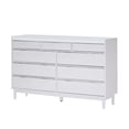 Walker Edison Lee 9-Drawer Solid Wood Dresser, White, 60" - Walmart.com