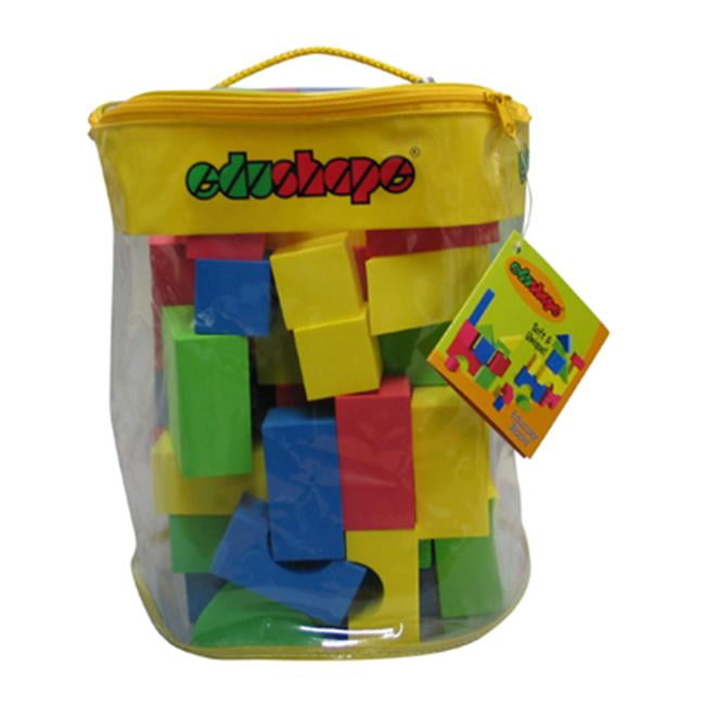 Edushape EDS716076 Soft & Unique Blocks 80 Pieces - Walmart.com