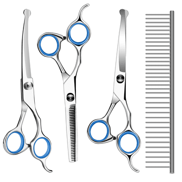 Scaredy Cut Silent Pet Grooming Kit Right-Handed Blue 4.5" Safety ...
