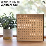 Sharper Image® LED Light-up Word Clock, 7.75", Electronic Desk Clock ...