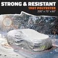 200"x75"x60" Large Car Cover for Sedan | 190T Polyester Soft Outdoor ...