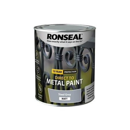 Ronseal - Direct to Metal Paint Steel Grey Matt 750ml | Walmart Canada