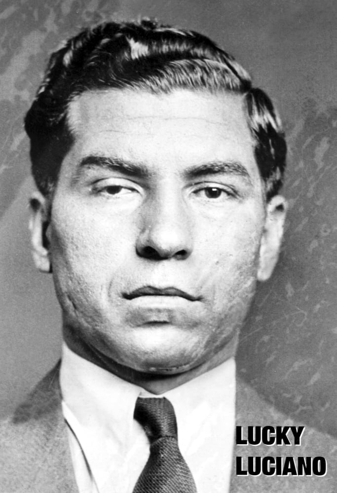 A portrait of Lucky Luciano Photo Print - Walmart.com