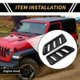 Unique Bargains 1 Pair Car Front Hood Air Outlet Vent Cover Trim for ...